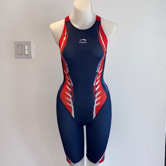 Swim | Nwt Navy Orange One Piece Sports Swimsuit | Poshmark
